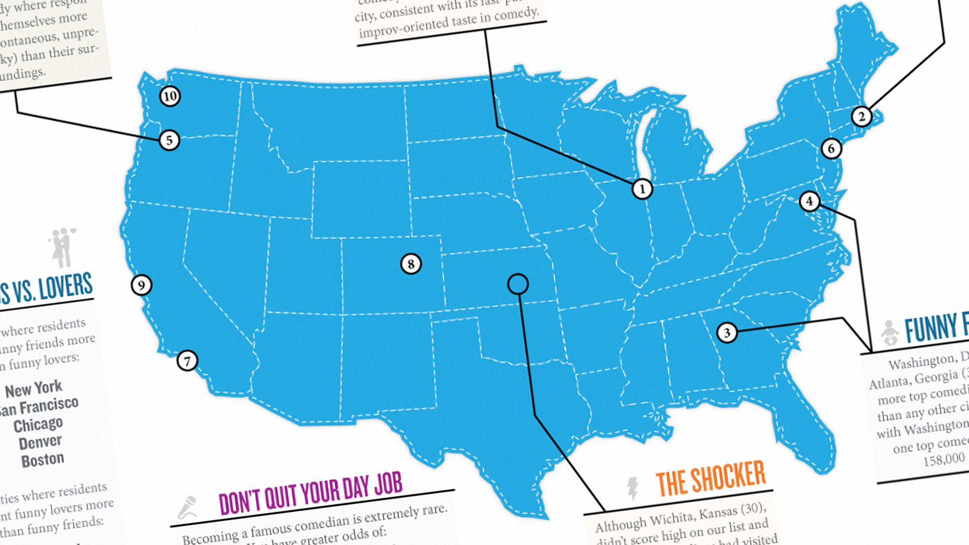 Infographic: These Are The Funniest (And Least Funny) Cities In America ...