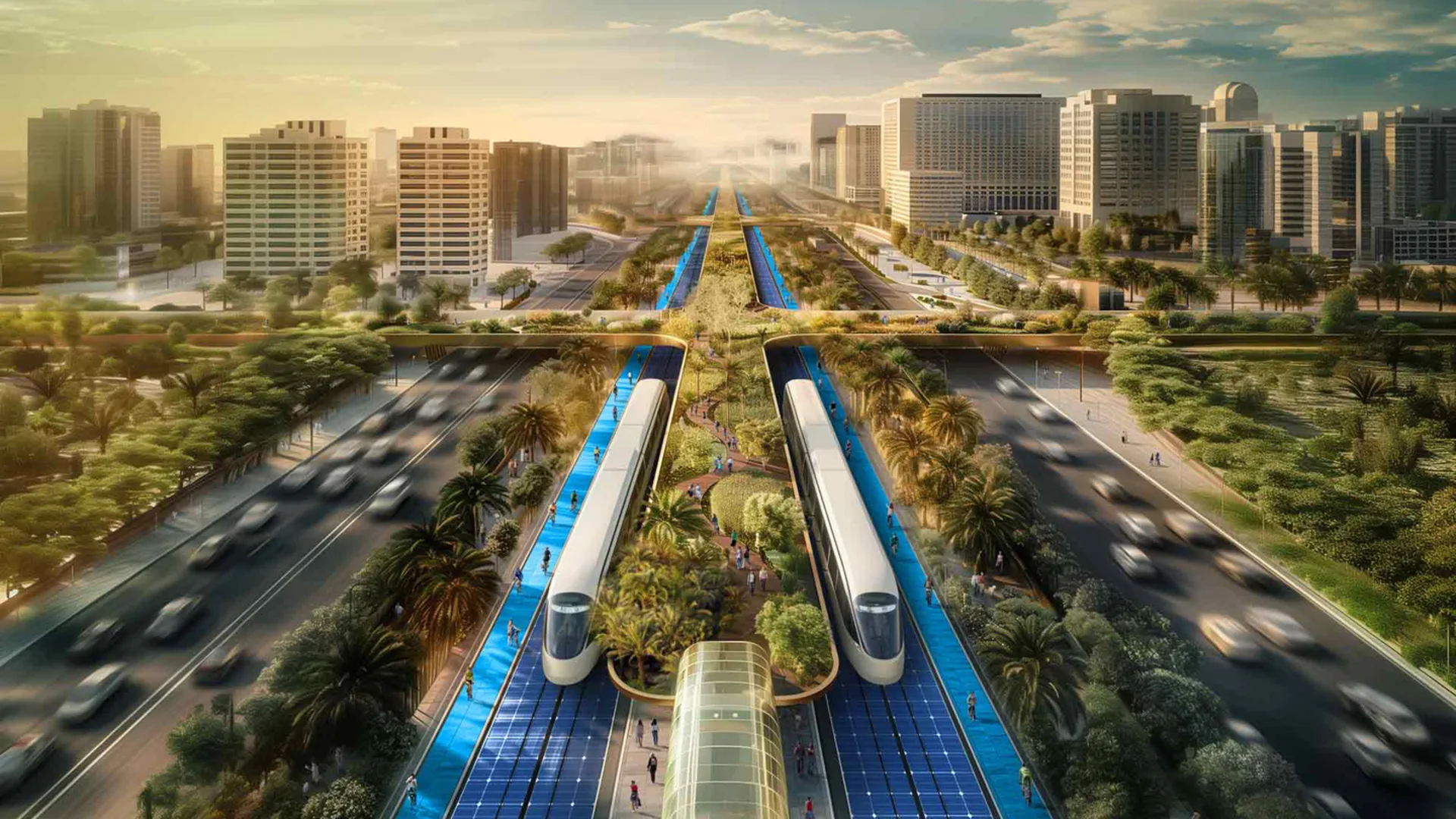 Dubai's Green Spine will turn a road into a path with 1 million trees ...
