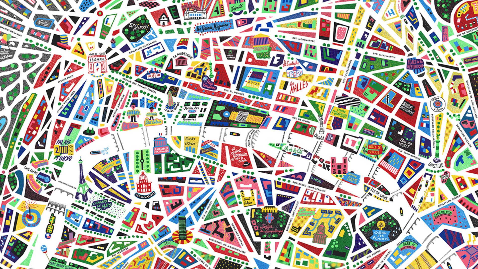 An Awesome Neon Map Of Paris - Fast Company