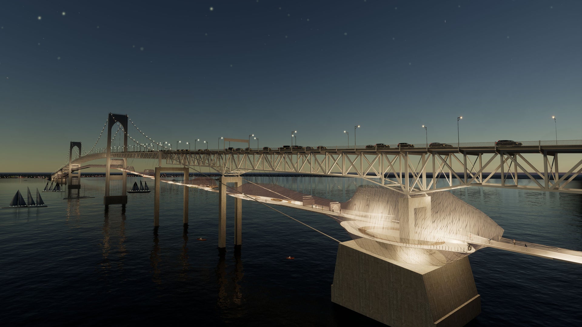 These 3D-printed bike lanes are designed to sit underneath bridges ...