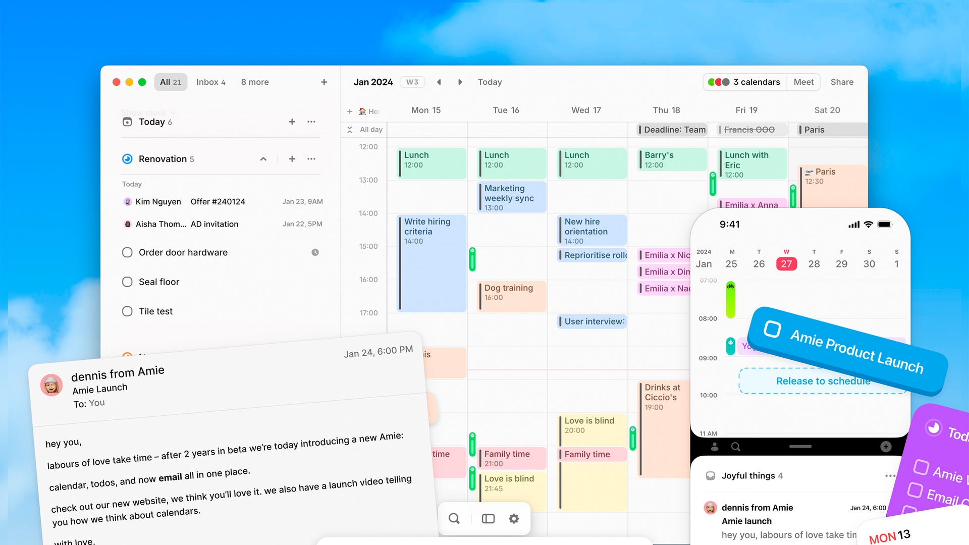 Amie is a new productivity app that color codes your life