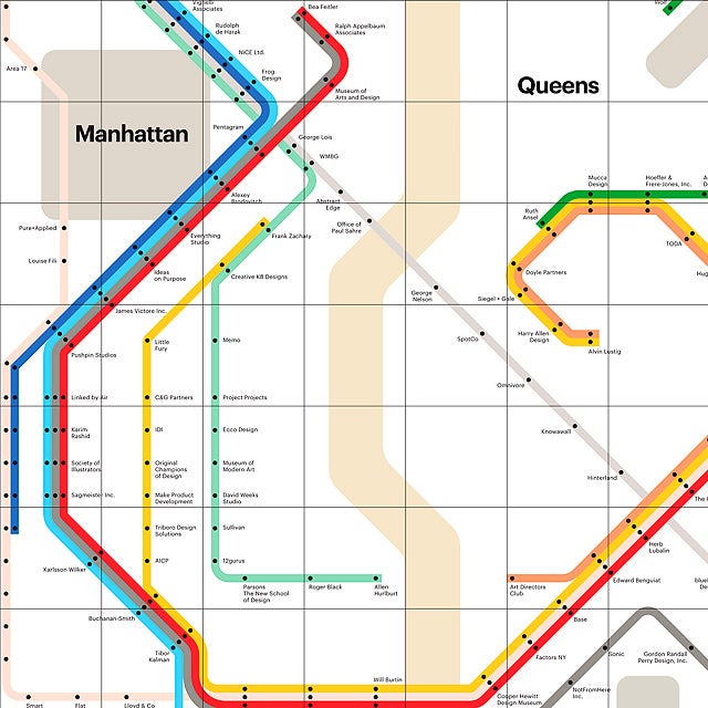 Infographic Of The Day: A Map Of NYC's Design Scene - Fast Company
