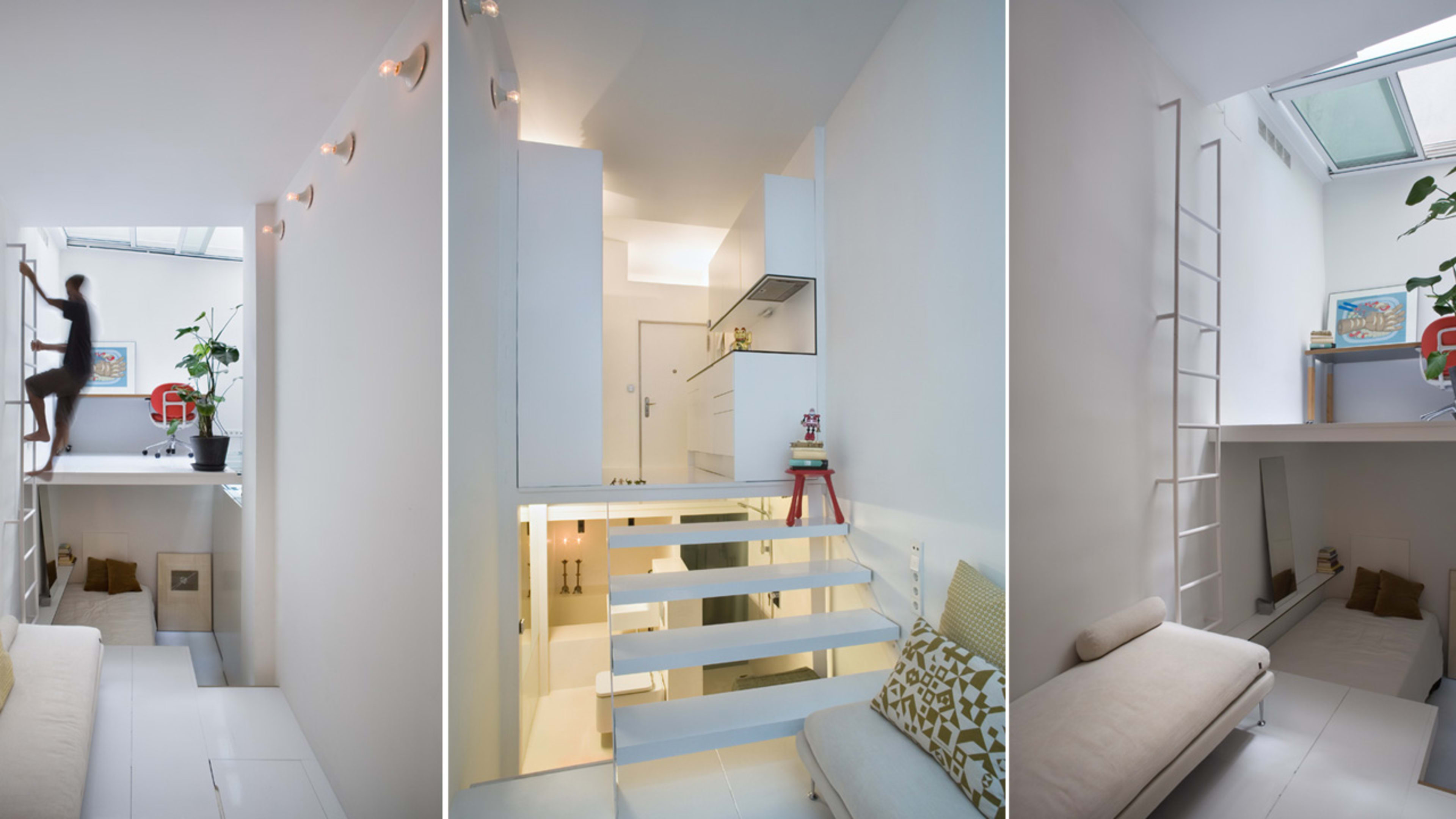 This Tiny Apartment Is So Tall And Skinny, You Need Ladders To Move ...