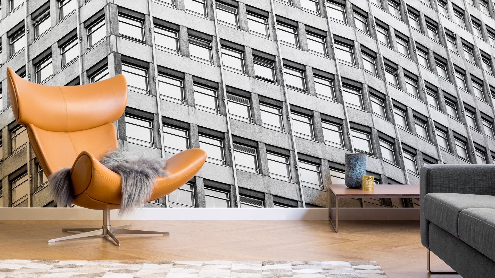 Fake Concrete Wallpaper Creates An Instant Brutalist Look - Fast Company