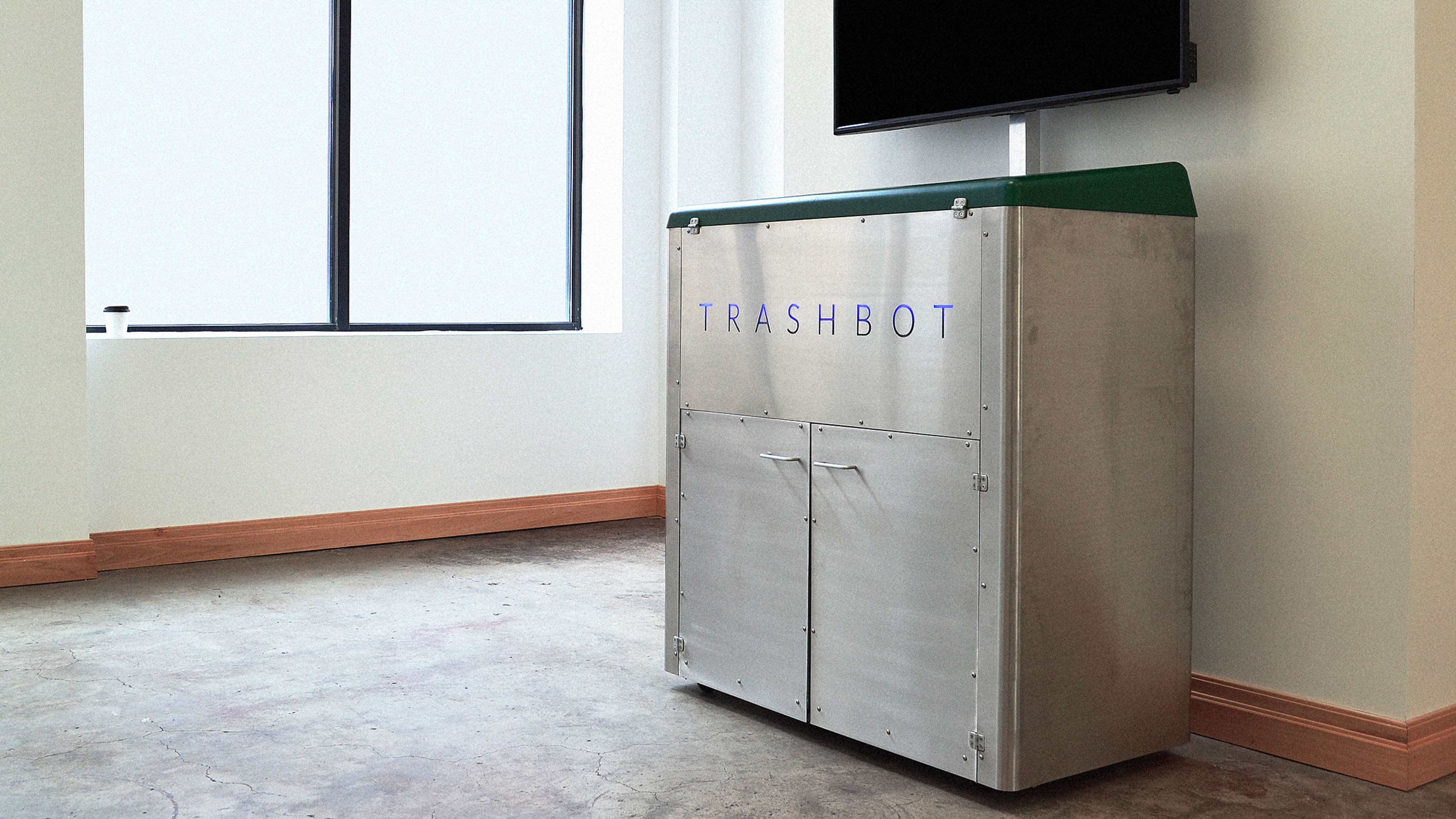This robot trash bin automatically sorts your recyclables for you ...