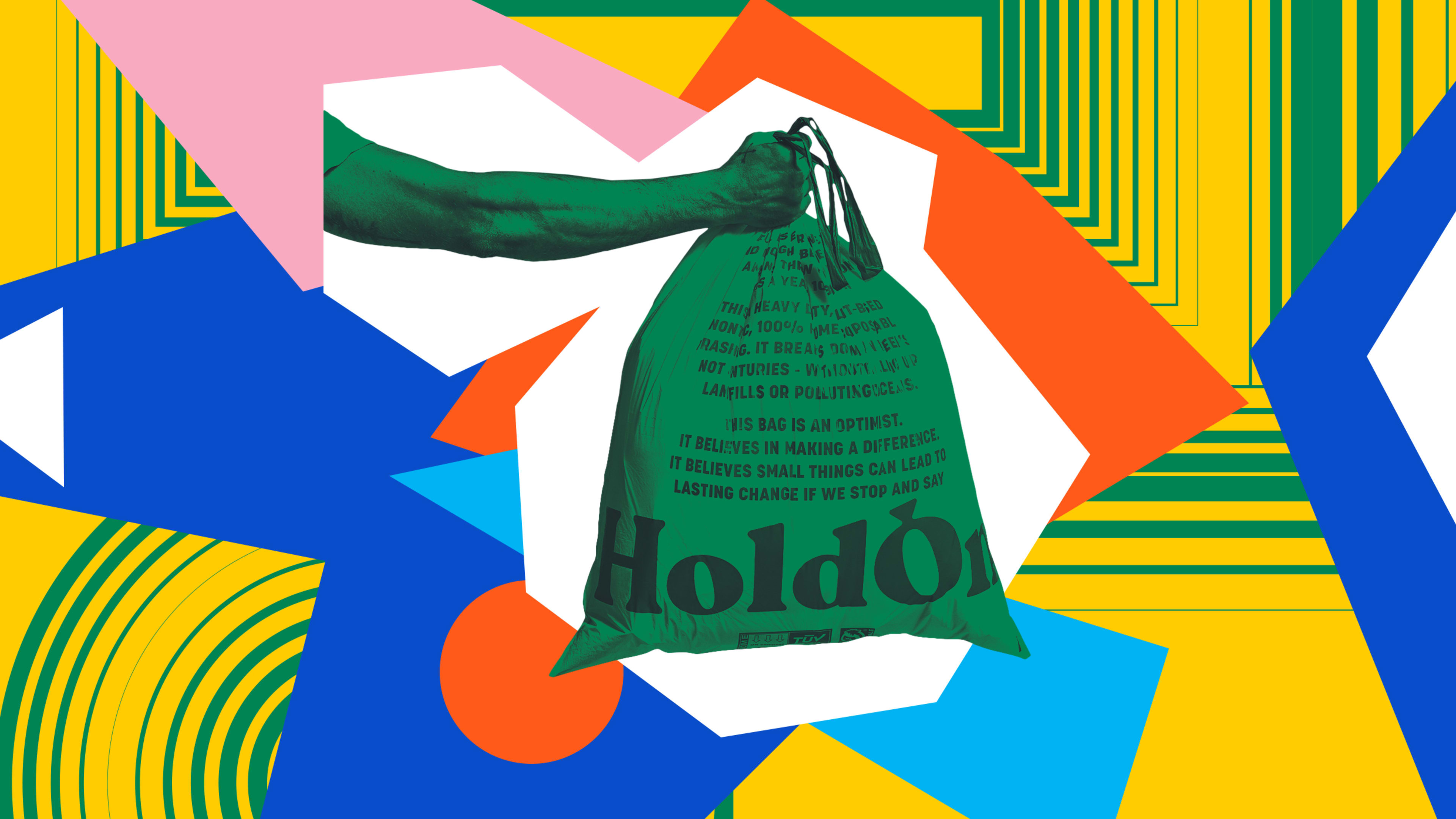 HoldOn's compostable trash bags break down in weeks, not years