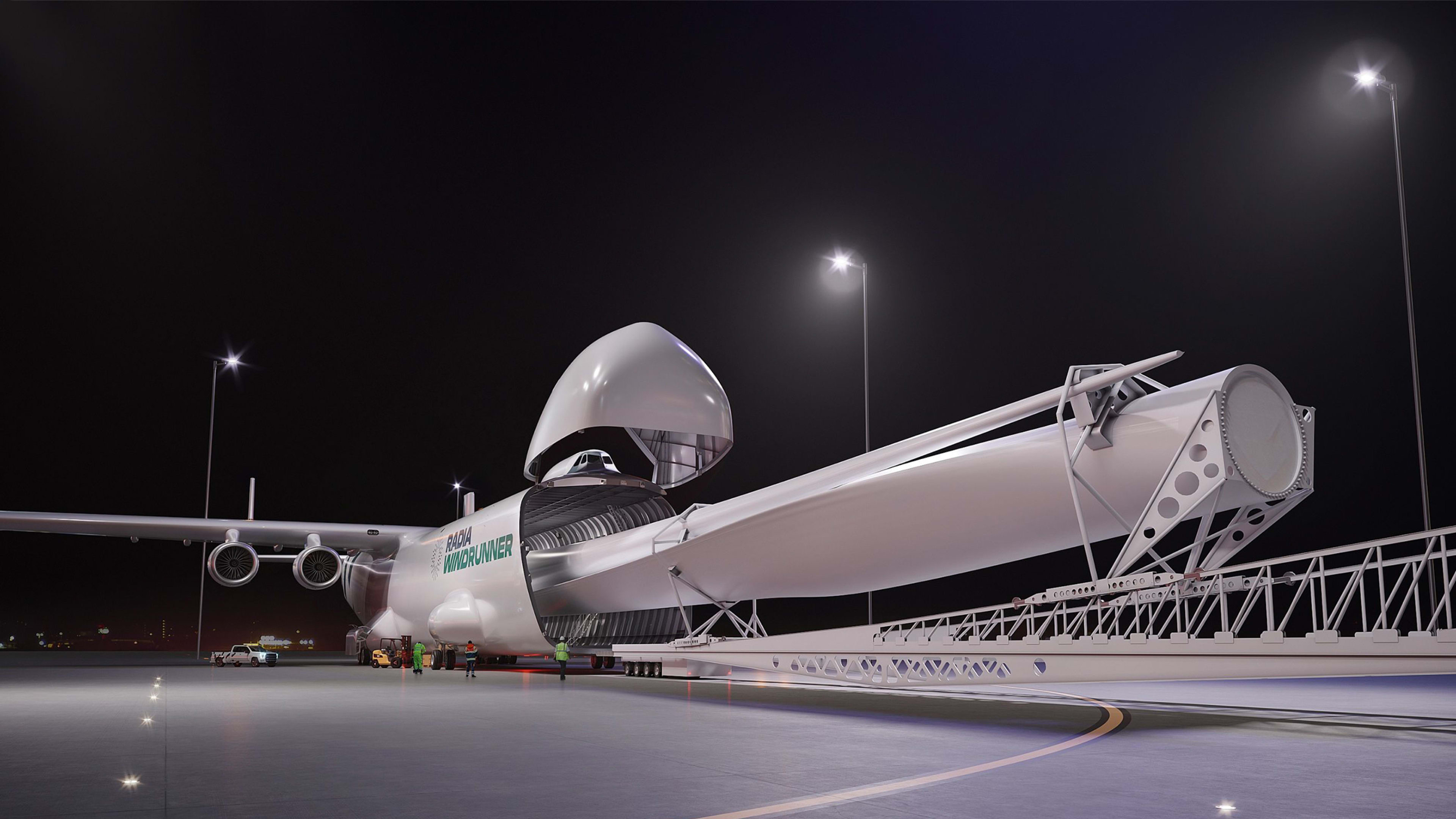 The world's largest plane will deliver massive wine turbine blades