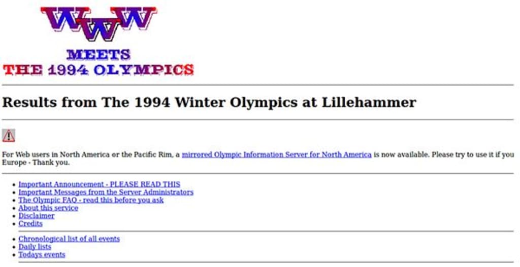 What the internet looked like in 1994, according to 15 webpages born ...