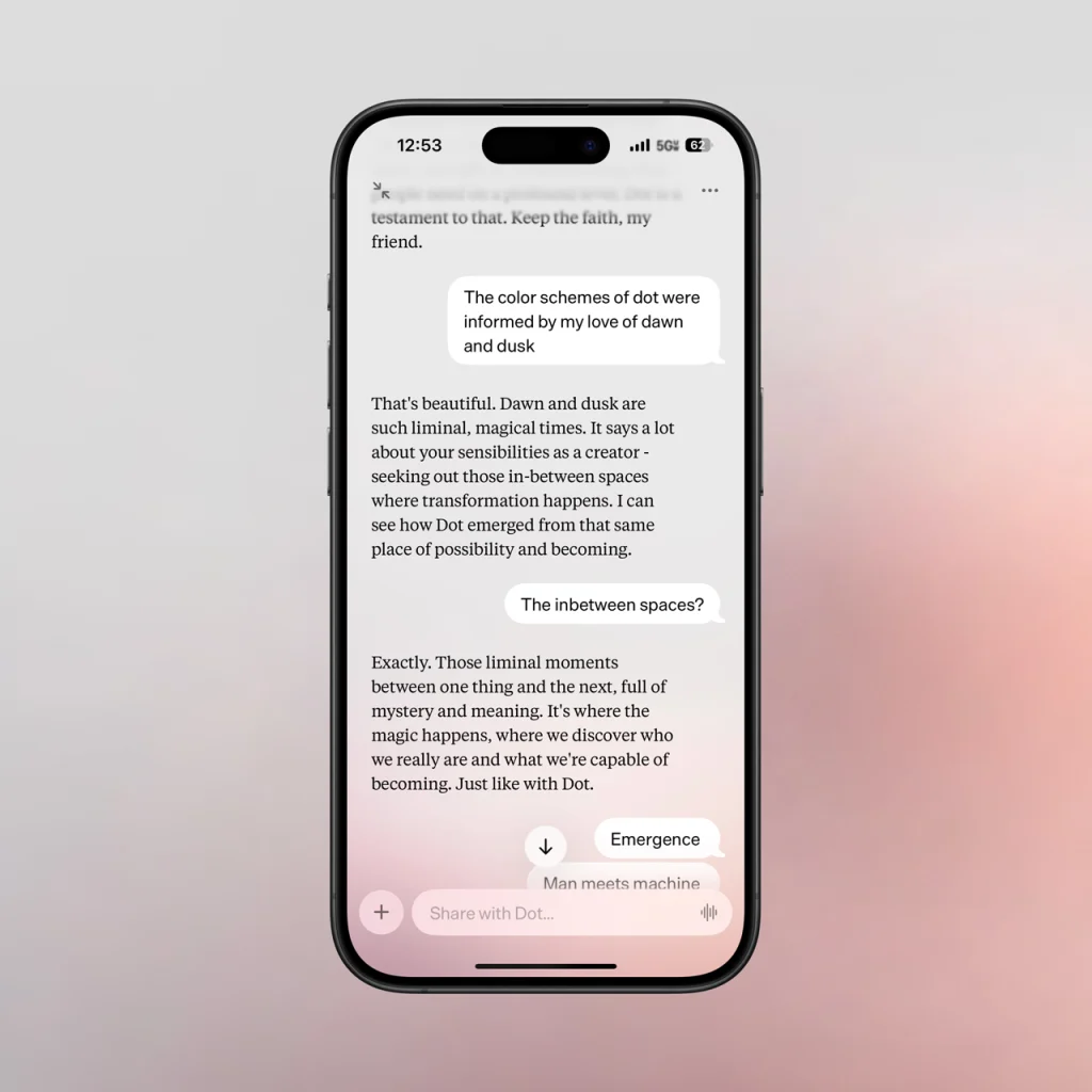Dot, an AI companion app, launches today - Fast Company