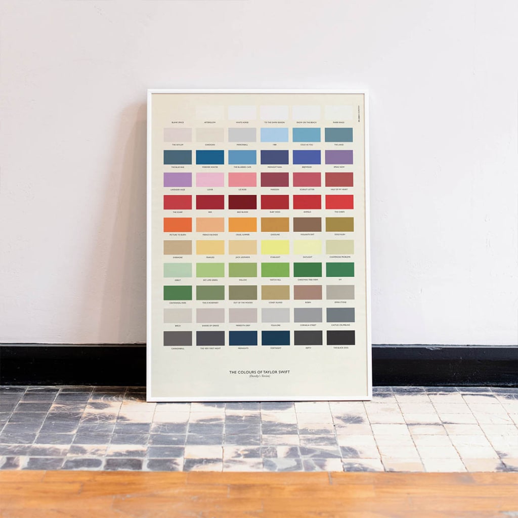 What color is your favorite Taylor Swift song? This poster will show ...