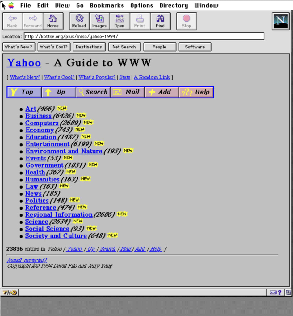 What the internet looked like in 1994, according to 15 webpages born that year - Fast Company