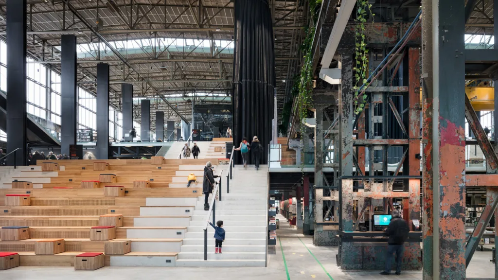 The library of the future is in an 80-year-old converted train shed ...
