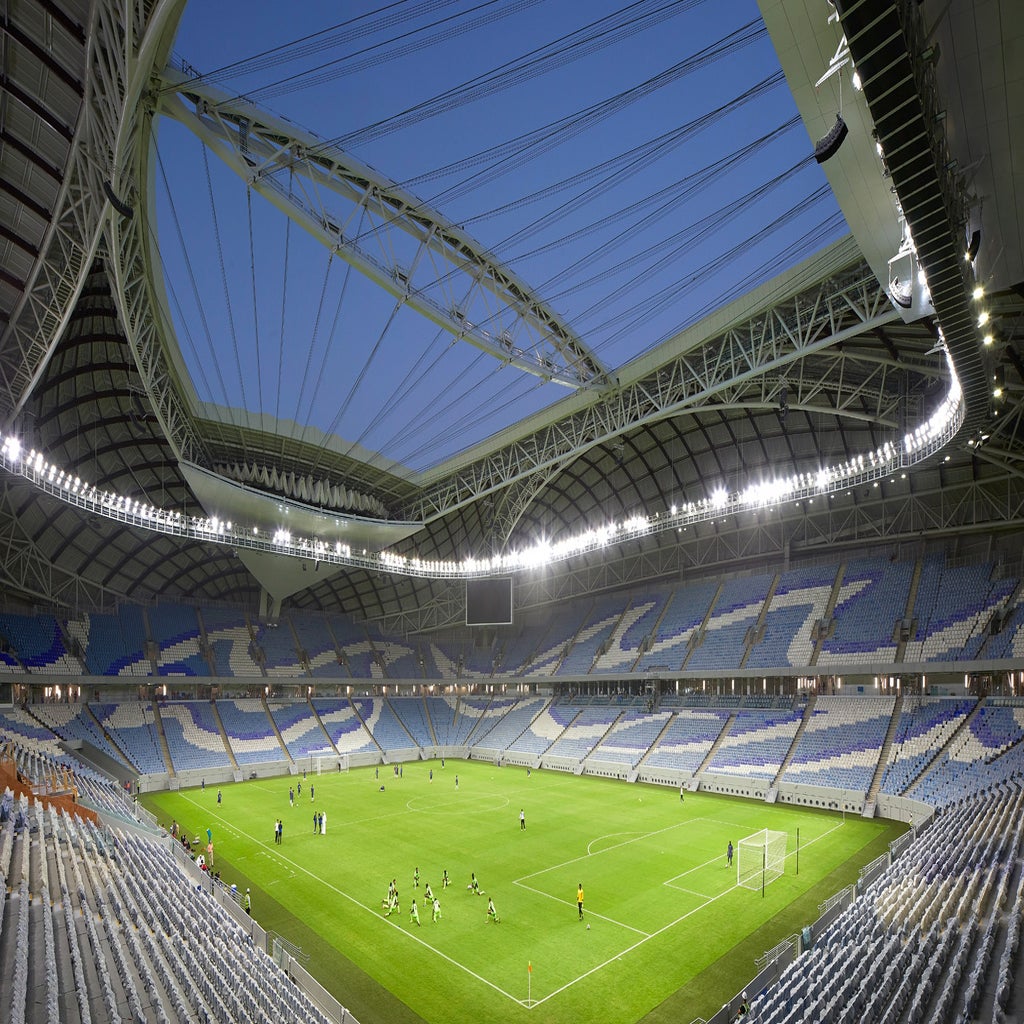 See the first photos of Zaha Hadid's controversial World Cup stadium ...