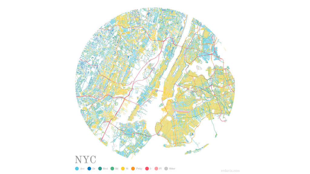 These colorful maps reveal the hidden logic of your city's street names ...