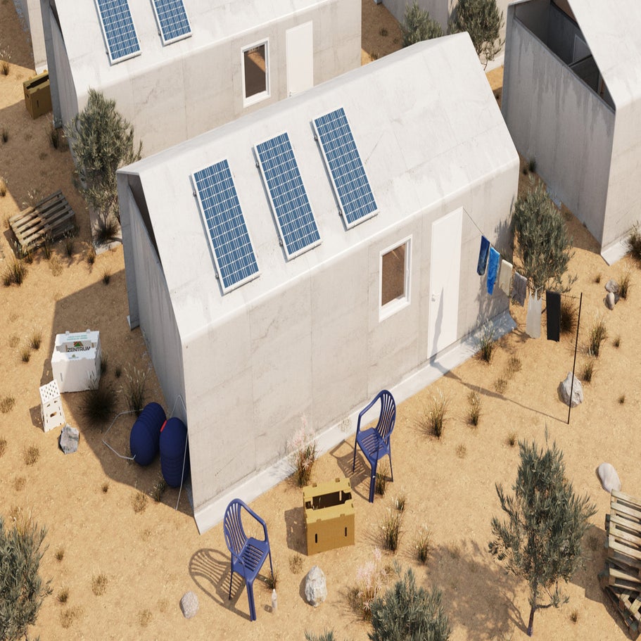 This "just-add-water" refugee shelter can be built by hand in a day ...