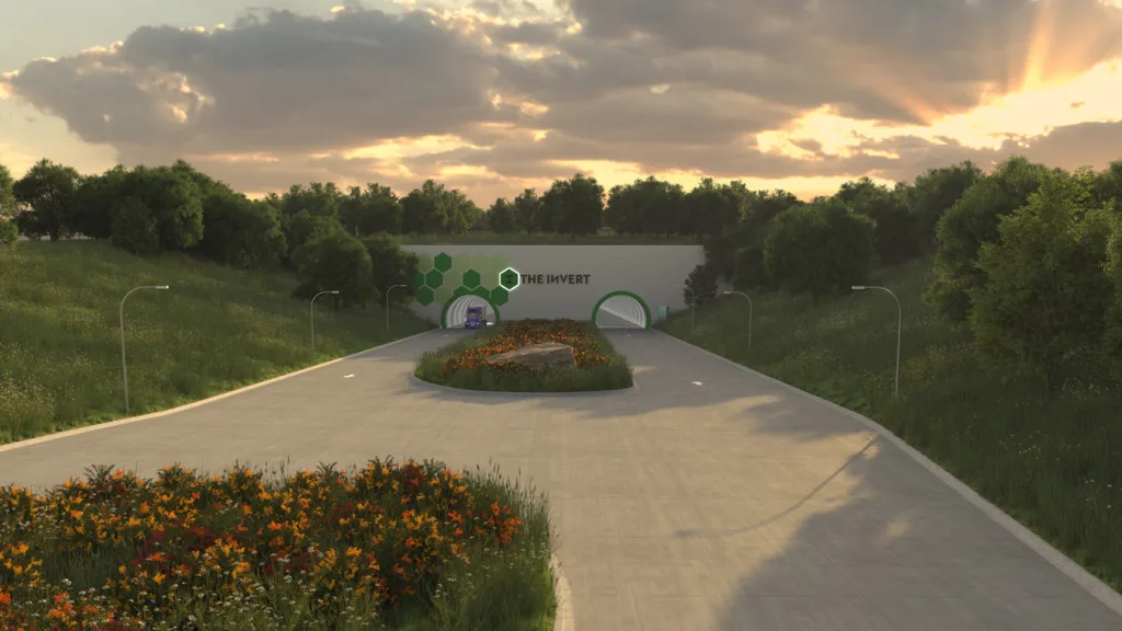 This inverted building saves energy because it's 300 feet underground ...