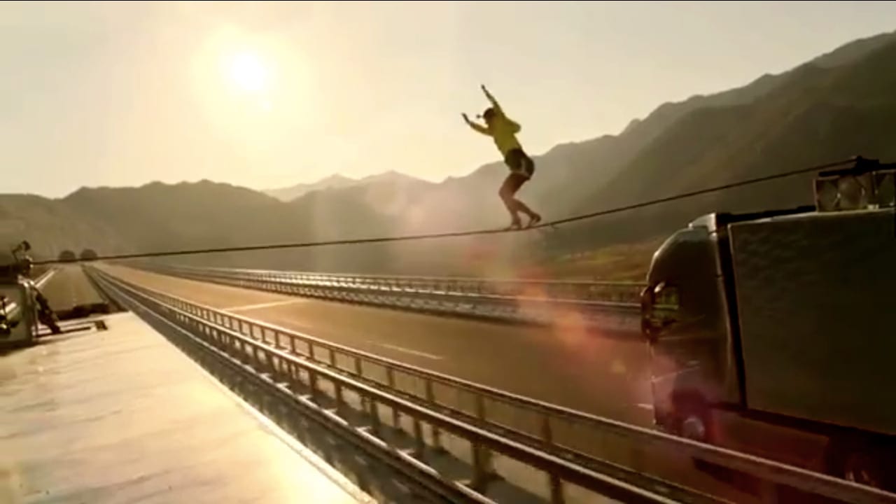 Volvo Promotes Trucks Via Insane Tightrope Stunt - Fast Company