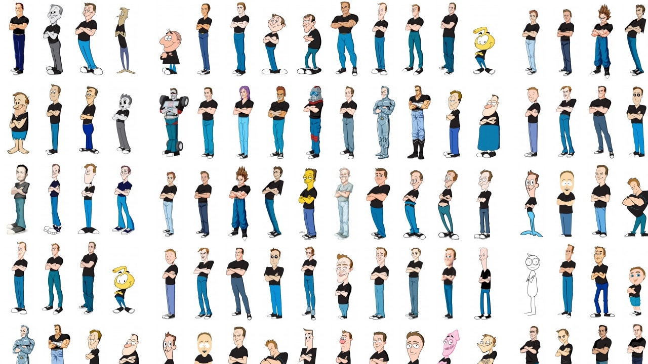An Animator's Self-Portrait, In 100 Different Cartoon Styles - Fast Company