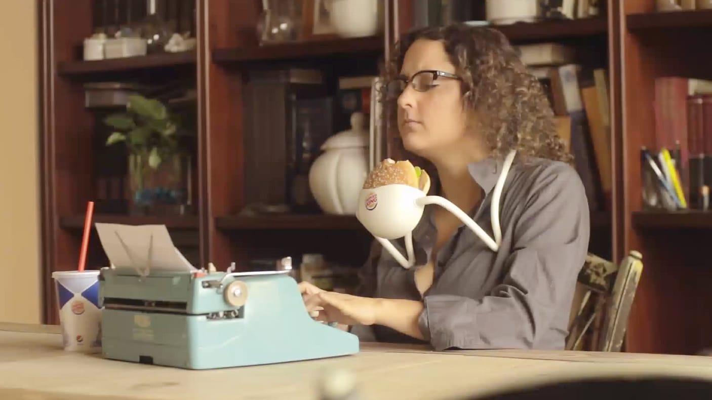 Fast Food's Latest Innovation: Hands-Free Whopper Consumption - Fast ...