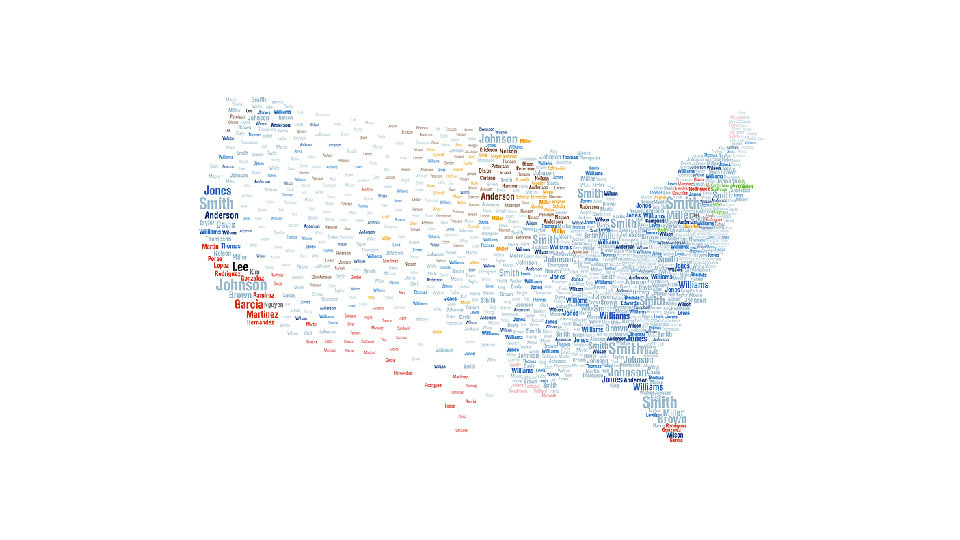 Infographic: Surname Map of America Shows You Where The Smiths ...