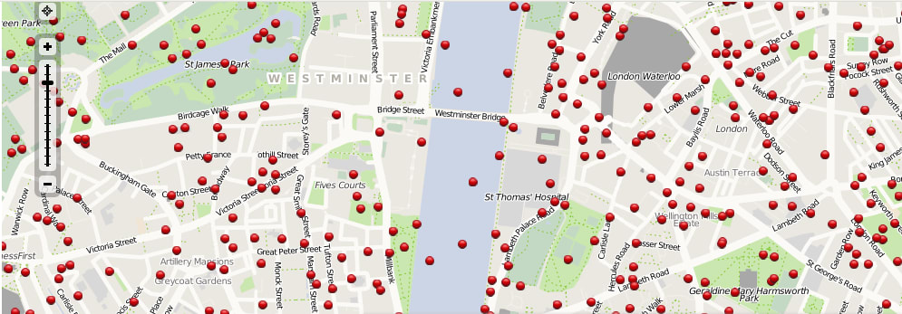 Bomb Sight Map Pinpoints Each of the 50,000 Bombs That Fell On London ...