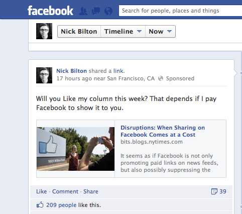 Would You Pay Facebook For Sponsored Posts To Dramatically Up Your ...