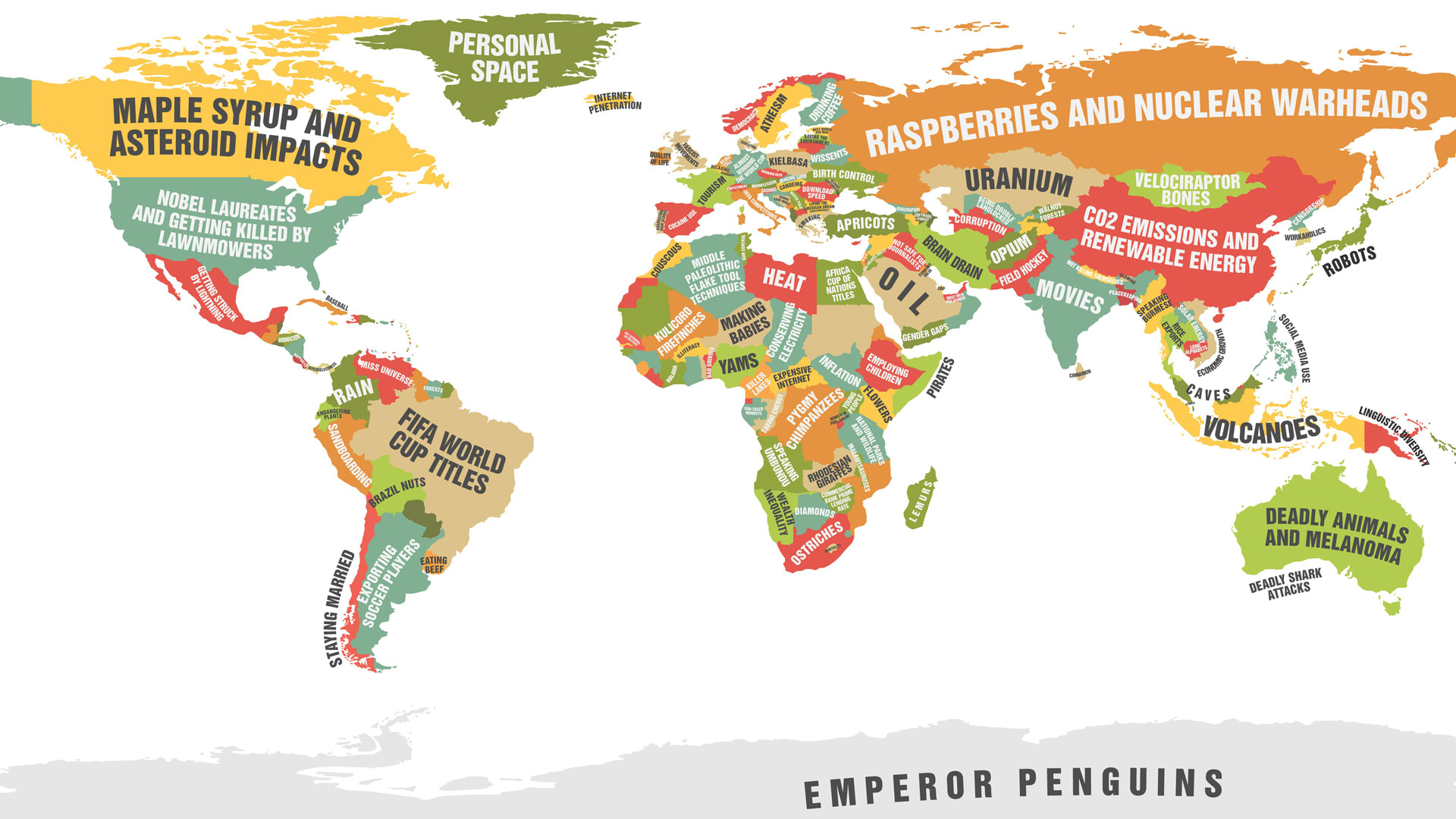 This Map Shows What Every Country Leads The World In And It's Not ...