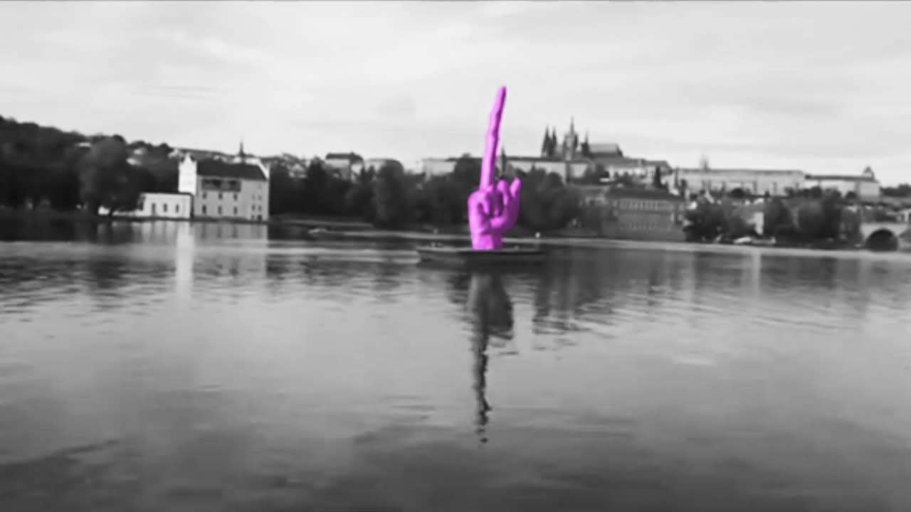 An Angry Artist Gives The Government The Finger-A Giant Purple Finger ...