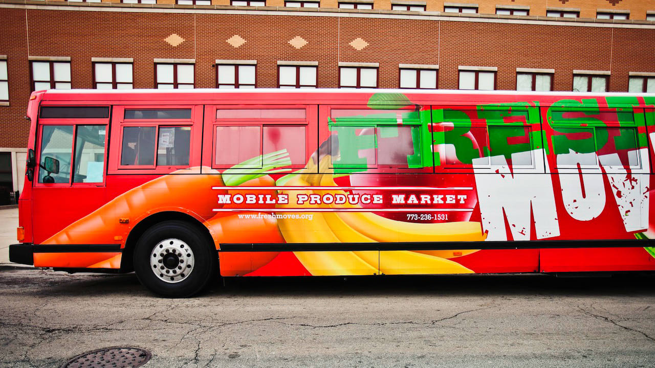 A Grocery Store In A Bus Drives Fresh Food To The Food Deserts - Fast ...