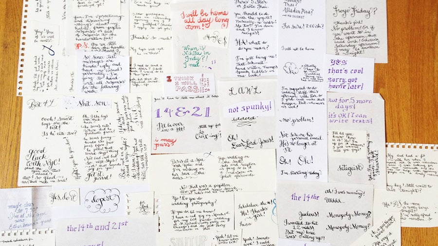 Why This Designer Writes Text Messages By Hand And Sends Them As Images ...