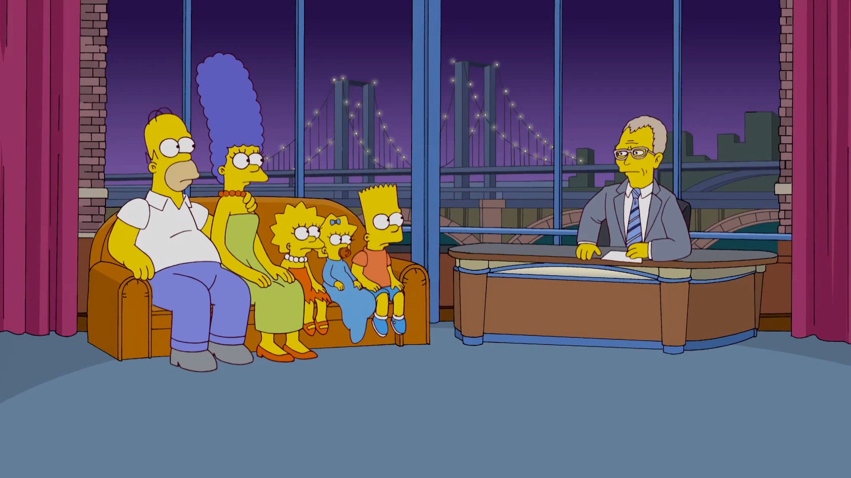 The Late D'oh: David Letterman Gets Animated In A New "Simpsons" Couch ...