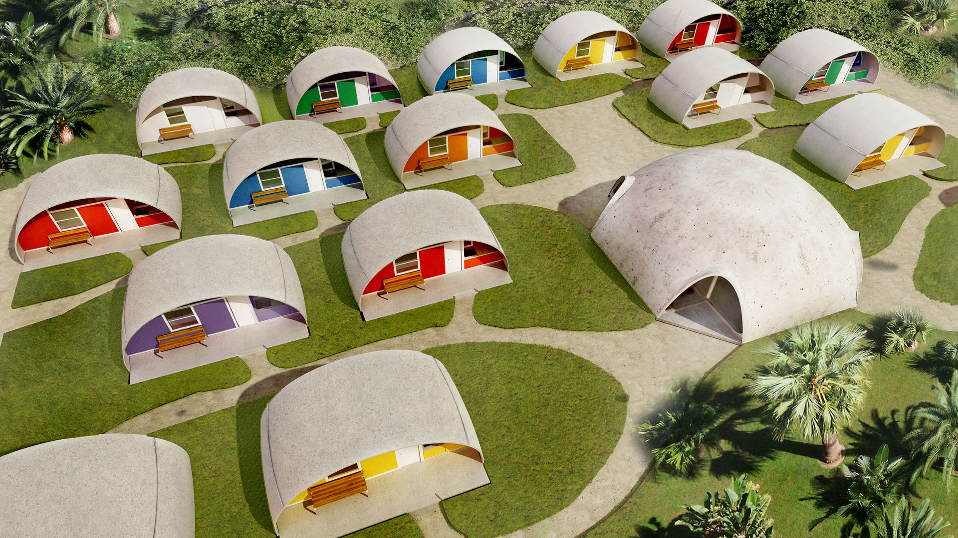 These Inflatable Disaster Relief Domes Are Blown From Concrete Balloons ...