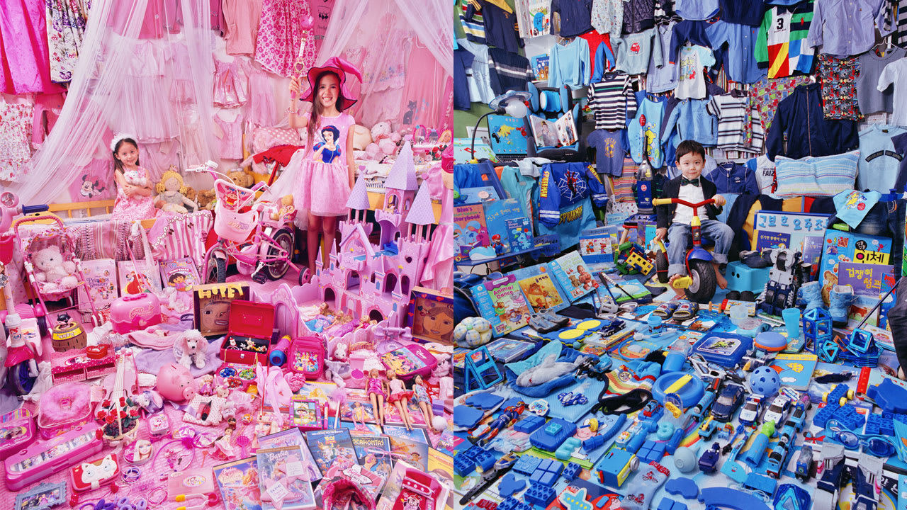 Blue Is For Boys, Pink Is For Girls: See Children Surrounded By Their ...