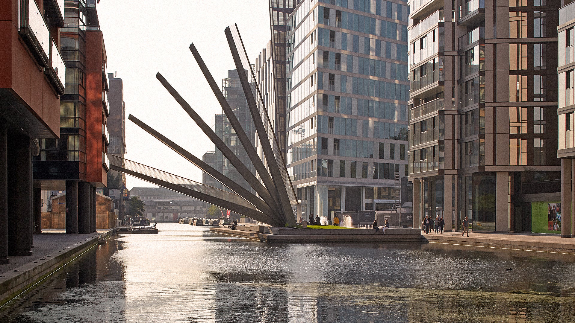 This Pedestrian Bridge Folds Up Like A Fan When A Boat Needs To Sail ...