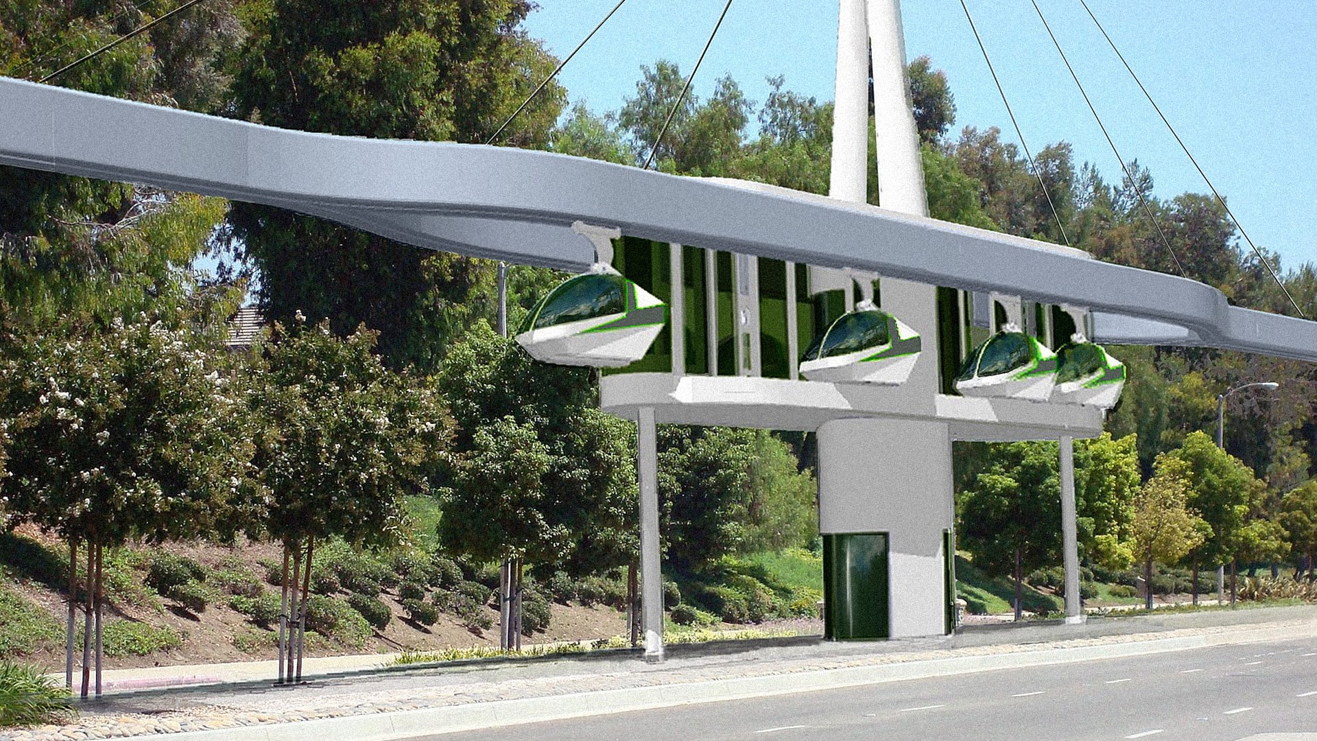 These Pedal-Powered Pod Cars Travel Above City Streets, So You Can ...