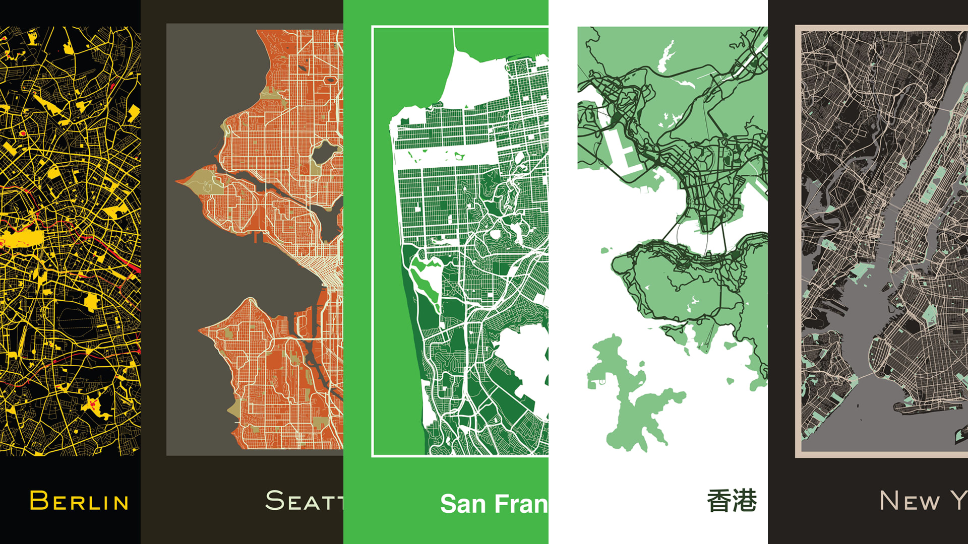 12 Stylized Maps That Express The Beauty Of Cities - Fast Company
