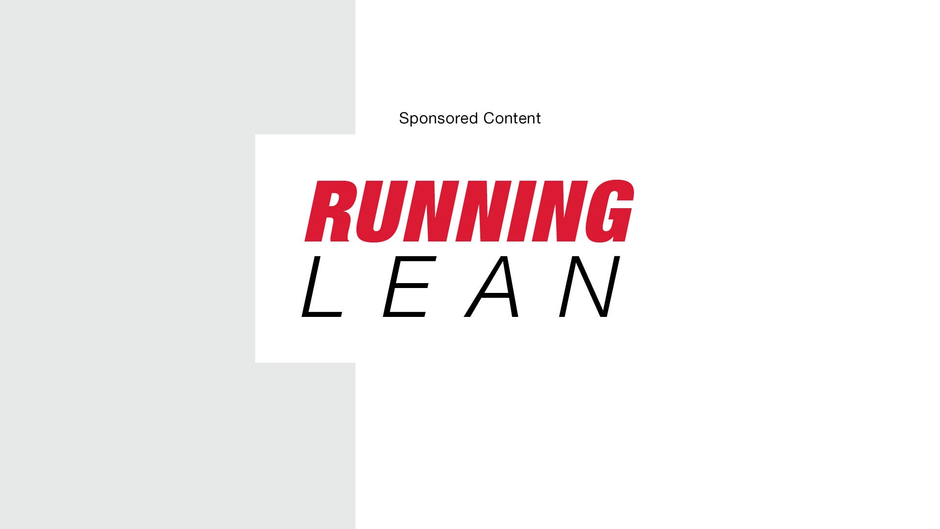 Running Lean Front Page - Fast Company