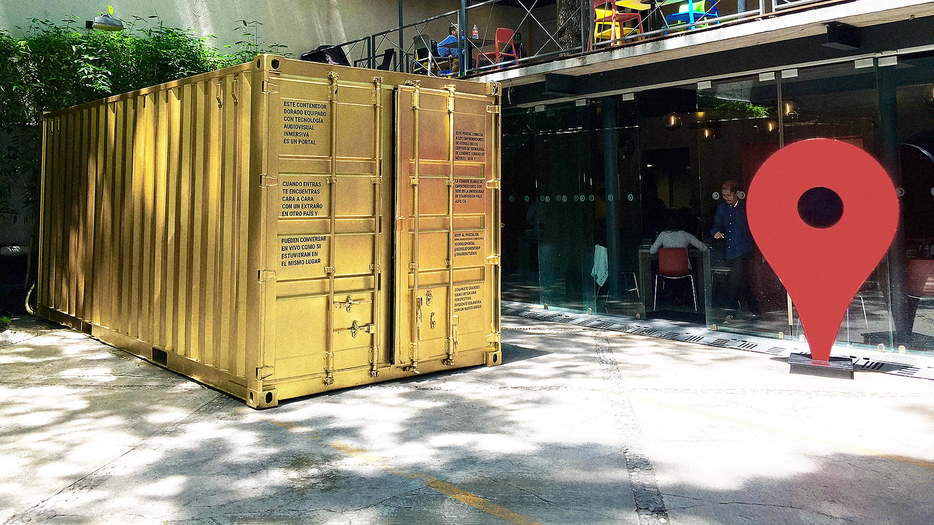 Step Inside This Gold Shipping Container And Have A Conversation With A ...