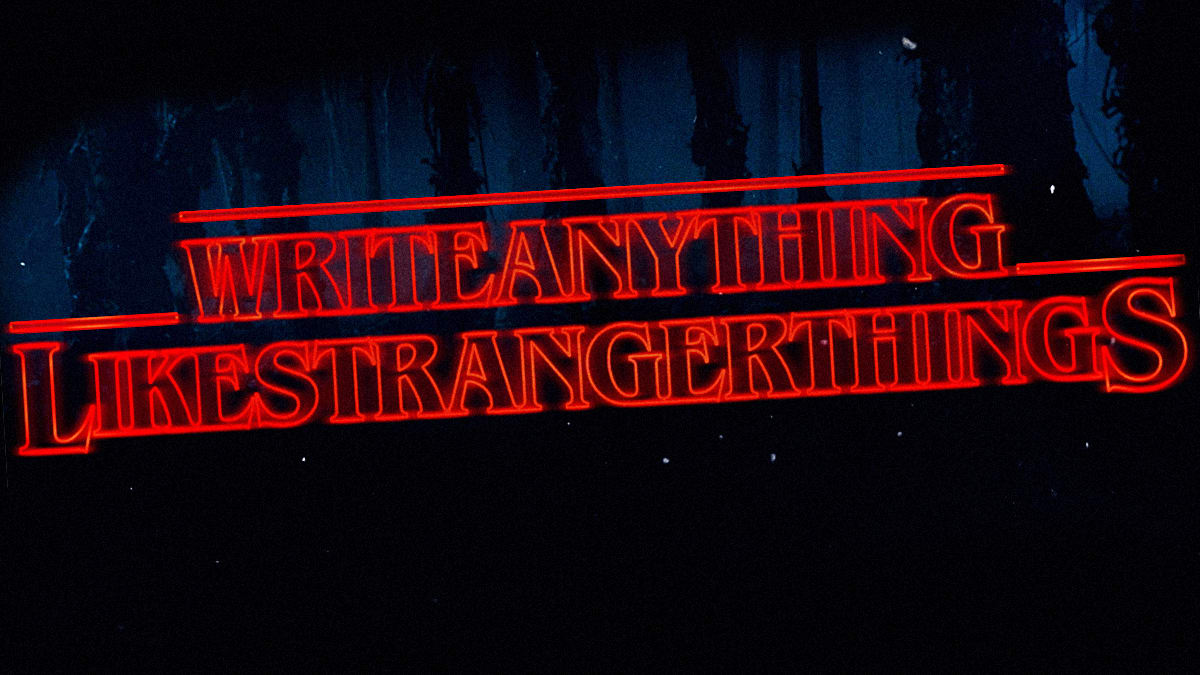 You Can Now Write Anything In “Stranger Things” Font - Fast Company