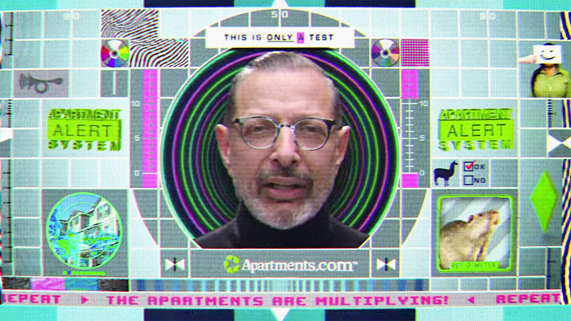 Jeff Goldblum Goes Full Max Headroom For Apartments.com - Fast Company