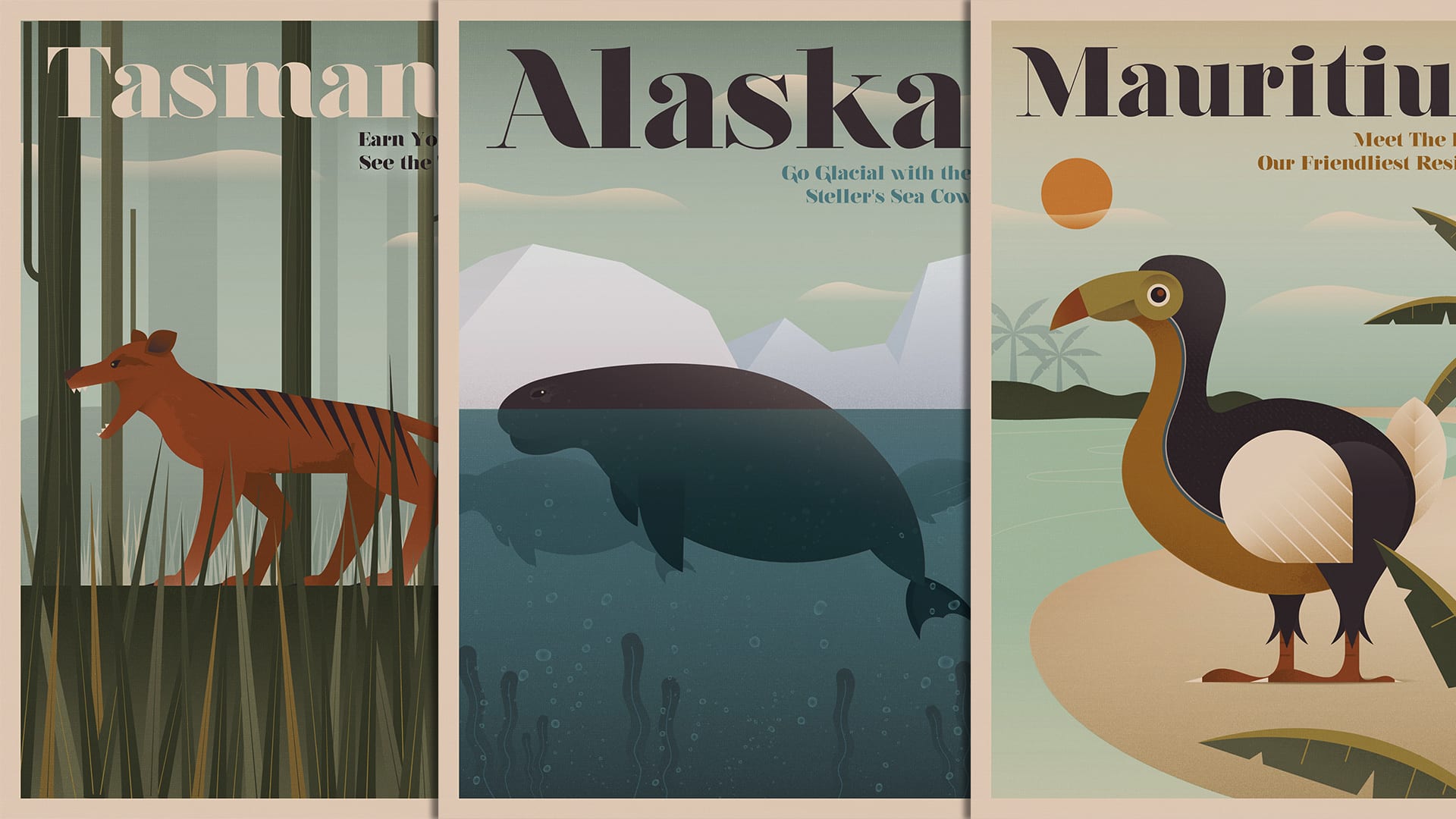 extinct animals poster