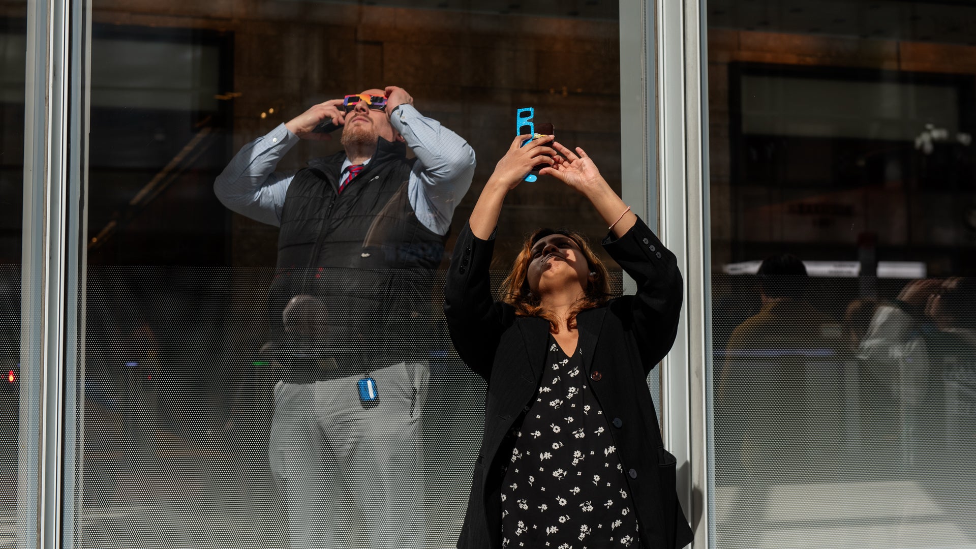 Photos: What it was like to watch the 2024 solar eclipse from NYC ...