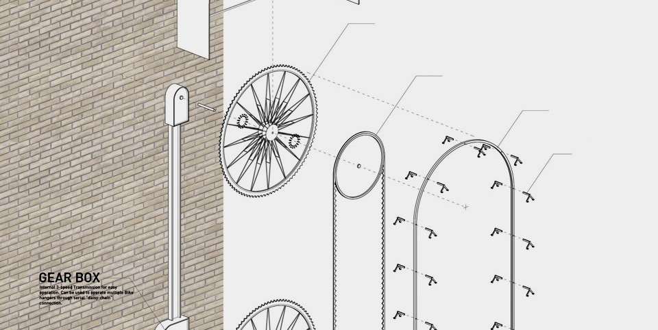 A Bike Rack That Rises in the Sky Like a Ferris Wheel - Fast Company