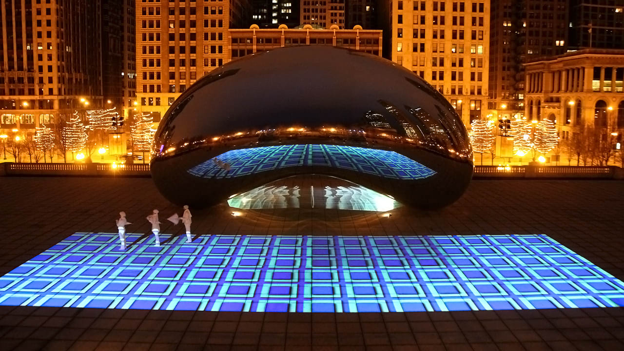 A Light Installation Turns Chicago's "Bean" Into A Gigantic Disco Ball ...
