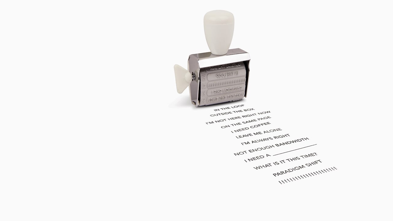 A Rotating Rubber Stamp Makes Business Jargon Quick And Easy - Fast Company
