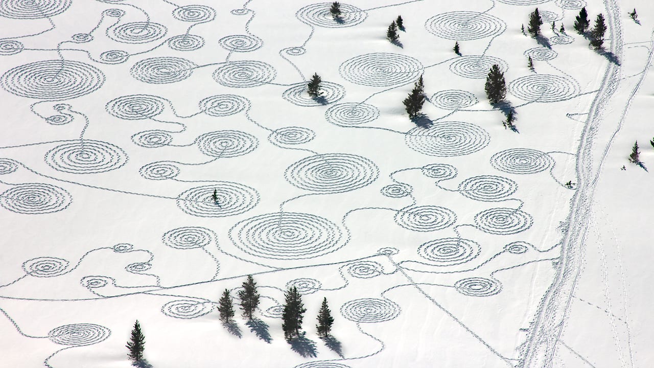 Drawings That Span Across Acres, Drawn Using Snowshoes - Fast Company