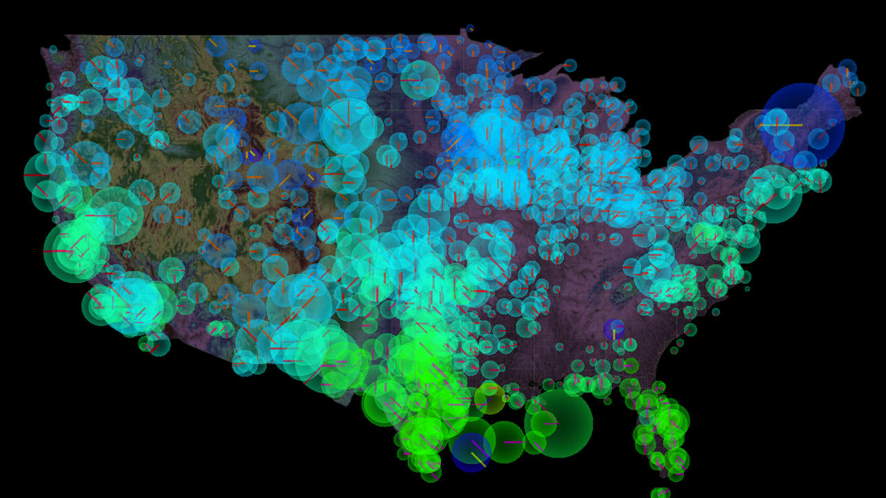 Weather Visualizer Tracks The Wind Blowing Across The U.S. - Fast Company