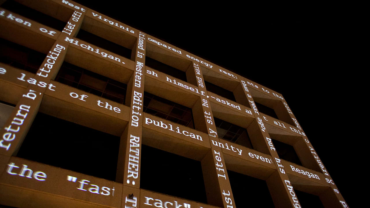 An Art Installation Made Of The Cable News Crawl - Fast Company