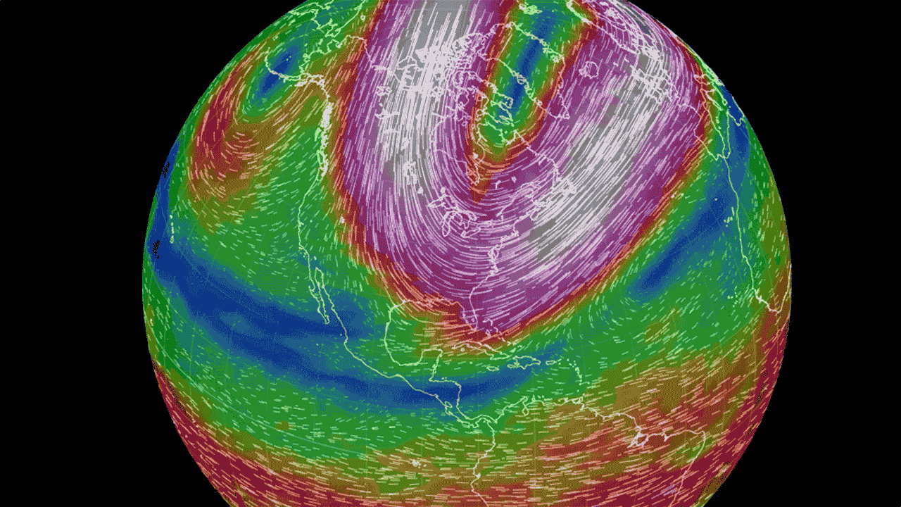 A Hypnotic Visualization Of The Polar Vortex From Space - Fast Company