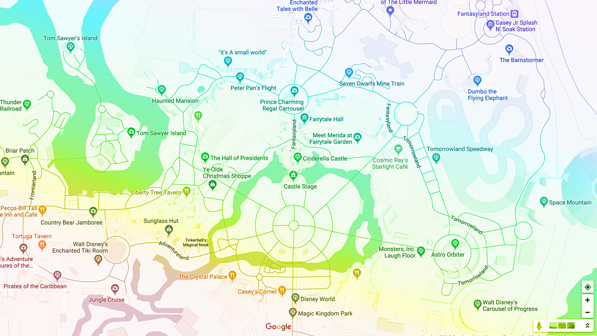 Google Maps now lets you take virtual tours of Disney's parks - Fast ...